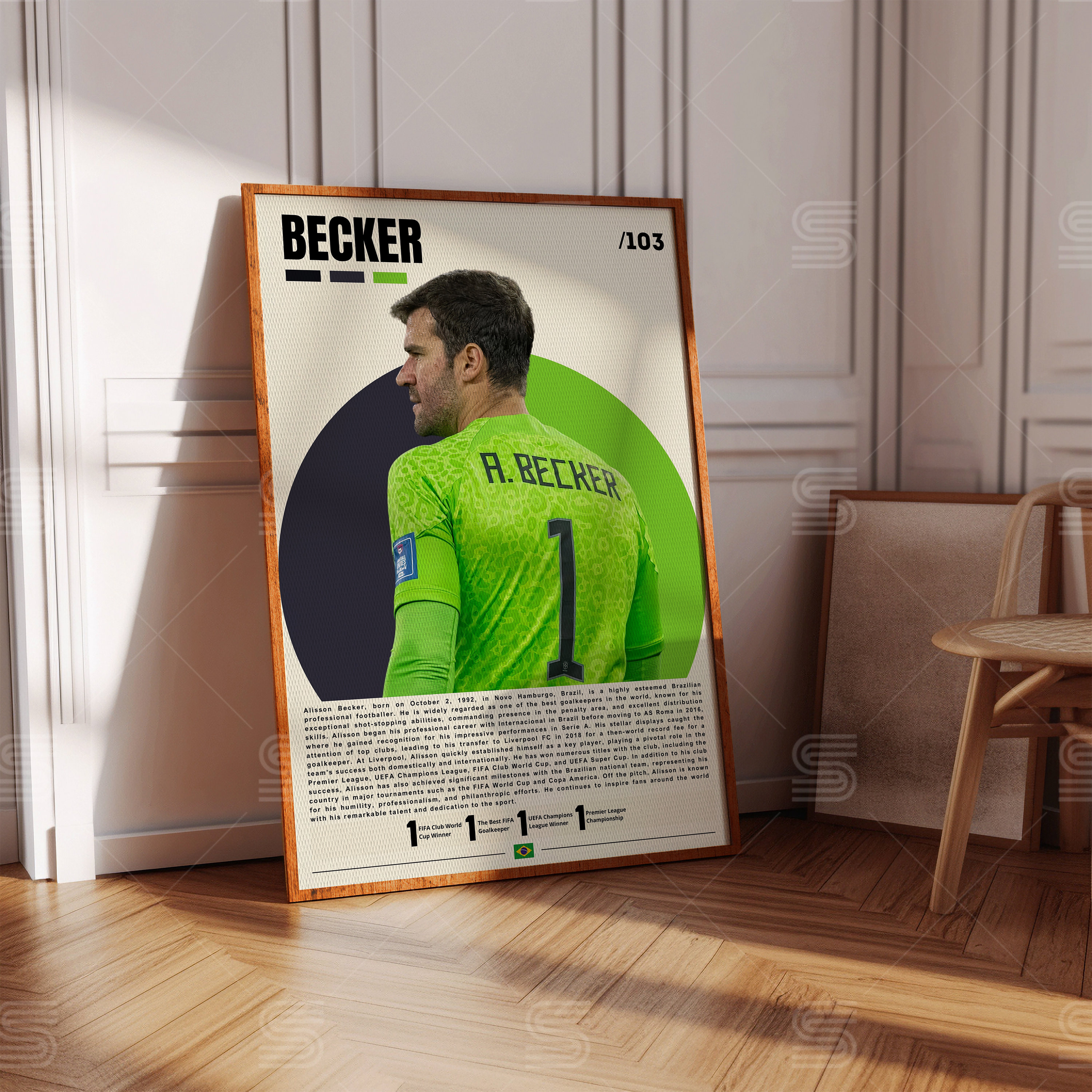 Allison Becker Poster, Goalkeeper Print, Sports Gifts, Brazil Poster ...