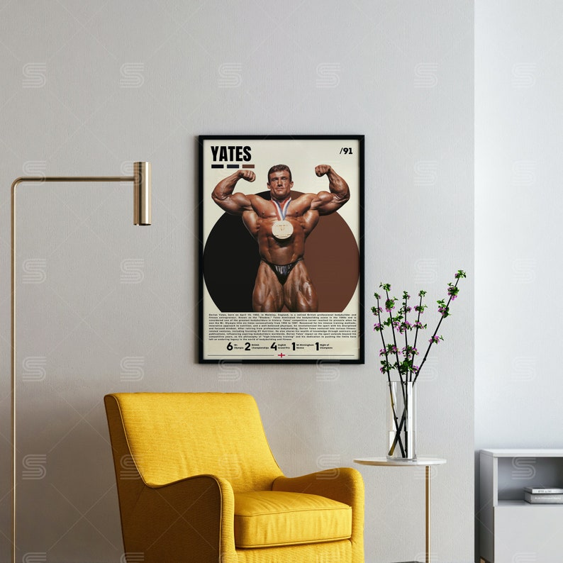Dorian Yates Poster, Bodybuilding Poster, Gym Wall Art, Sports Poster ...