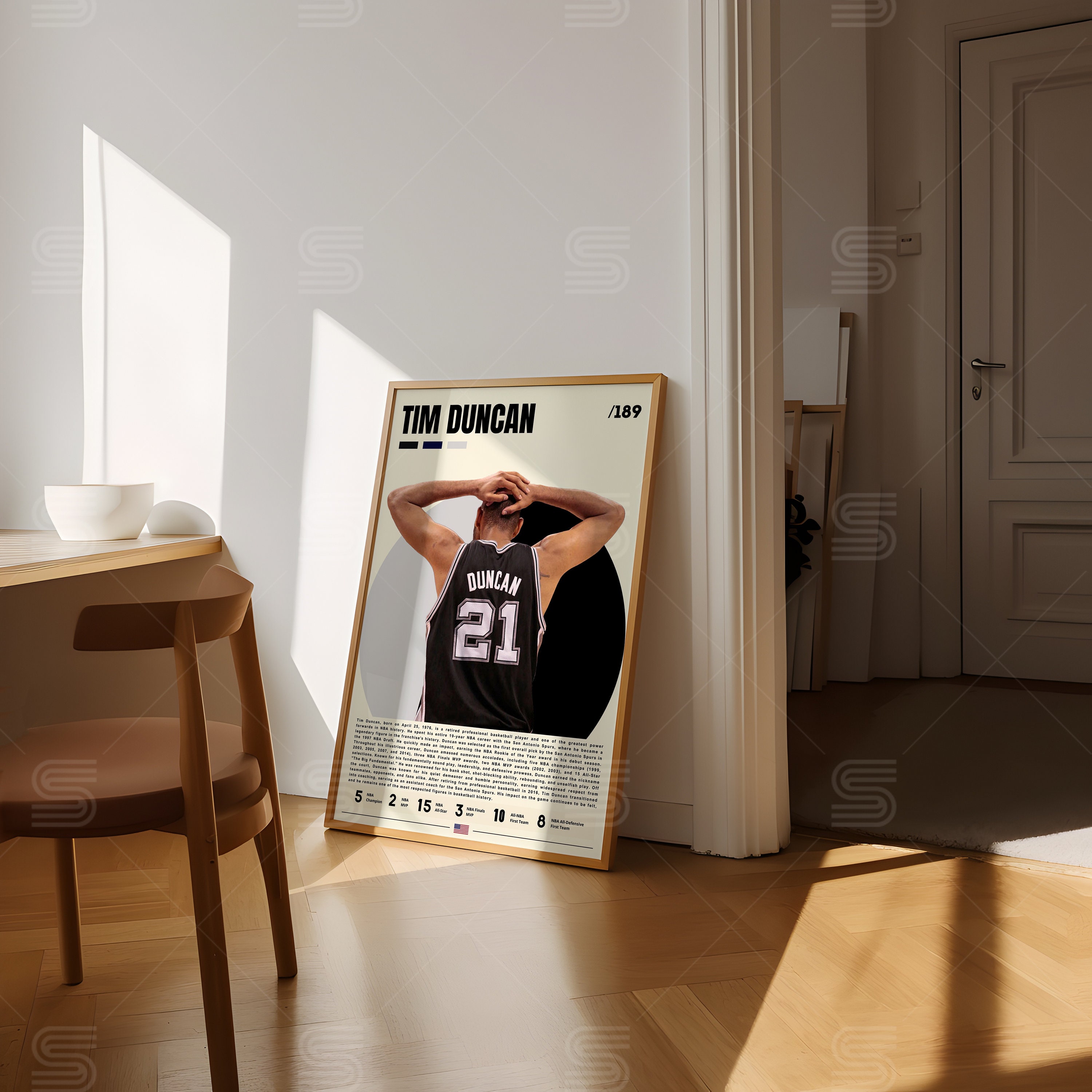 Tim Duncan Poster, Basketball Legends Player Poster, NBA Posters ...