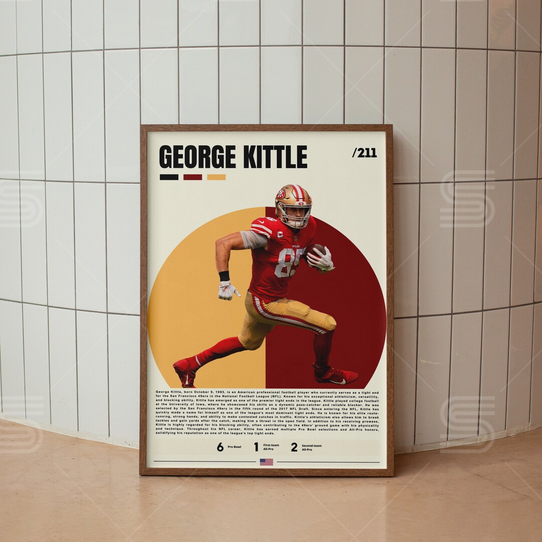 George Krieger Kittle Poster, NFL Poster, Sports Poster, Football ...