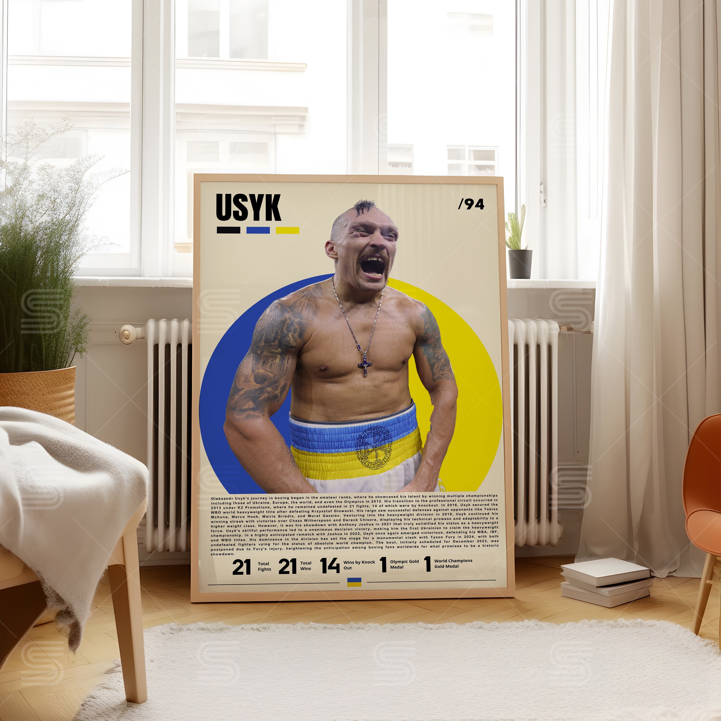 Oleksandr Usyk Poster, Boxing Poster, Gym Wall Art, Sports Poster, Gym ...