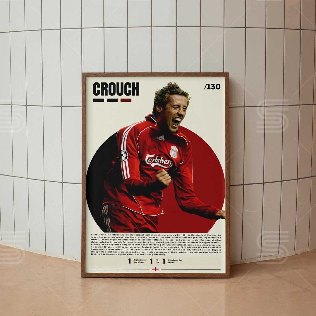 Peter Crouch Poster, Soccer Player Poster, Soccer Gifts, Sports Poster ...
