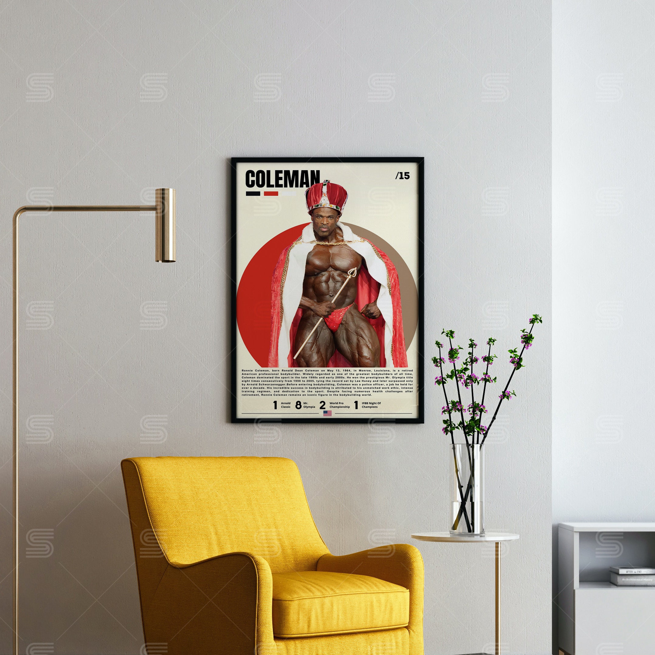 Ronnie Coleman Poster, Bodybuilding Poster, Gym Wall Art, Sports Poster ...