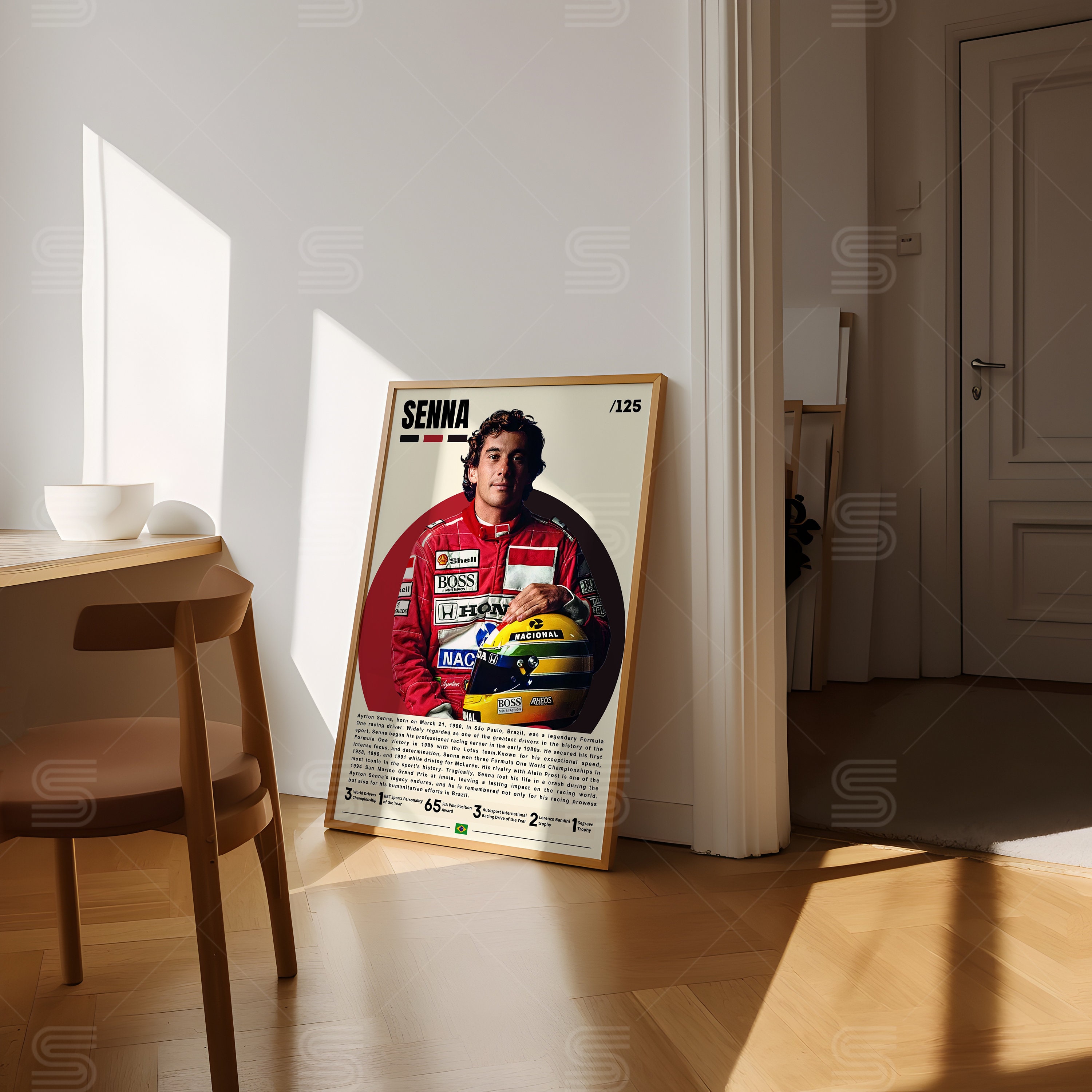 Ayrton Senna Poster, Formula One Poster, F1 Racing Poster, Motorsports ...