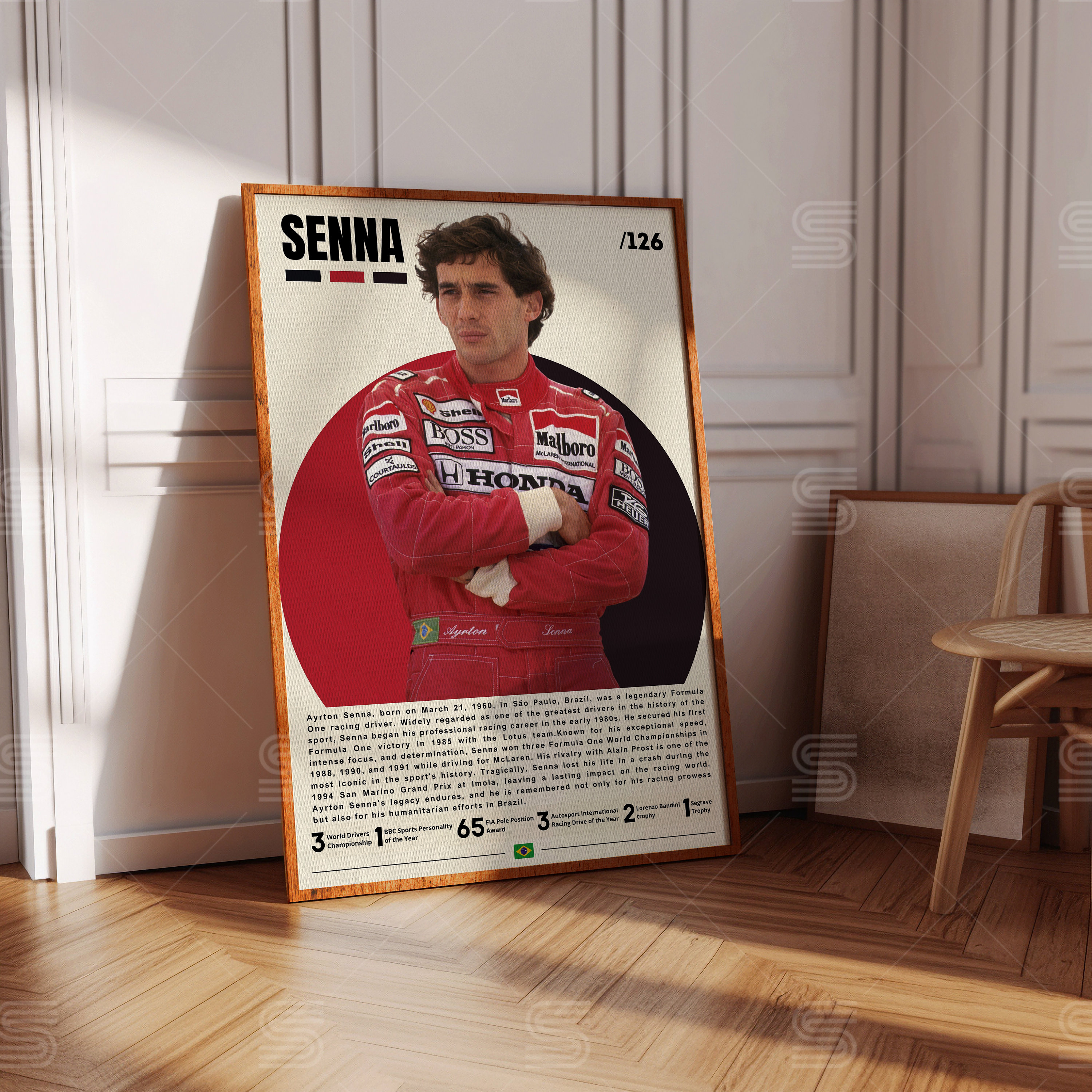 Ayrton Senna Poster, Formula One Poster, F1 Racing Poster, Motorsports ...