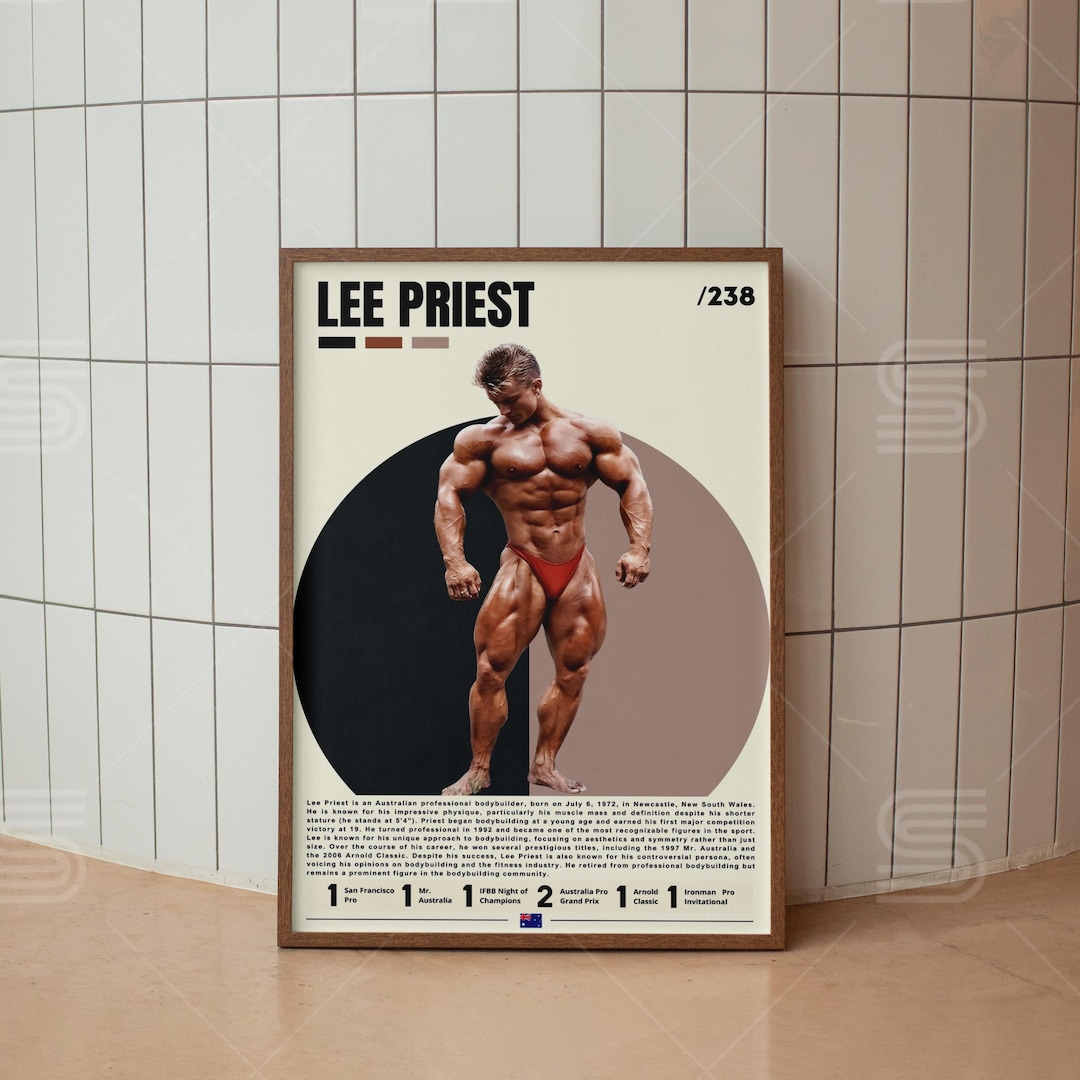 Lee Priest Poster, Bodybuilding Poster, Gym Wall Art, Lee Priest Print ...