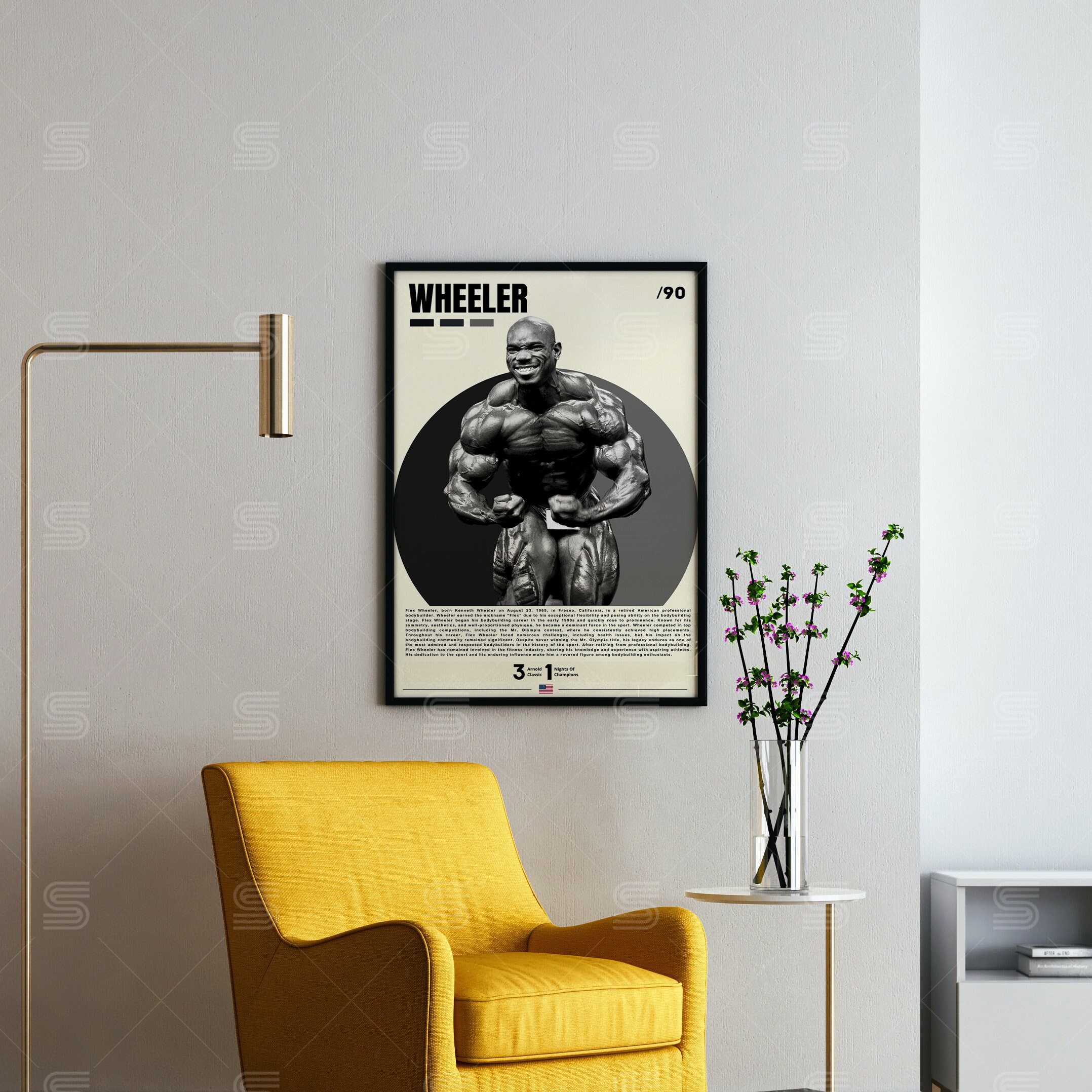 Flex Wheeler Poster, Bodybuilding Poster, Gym Wall Art, Sports Poster ...