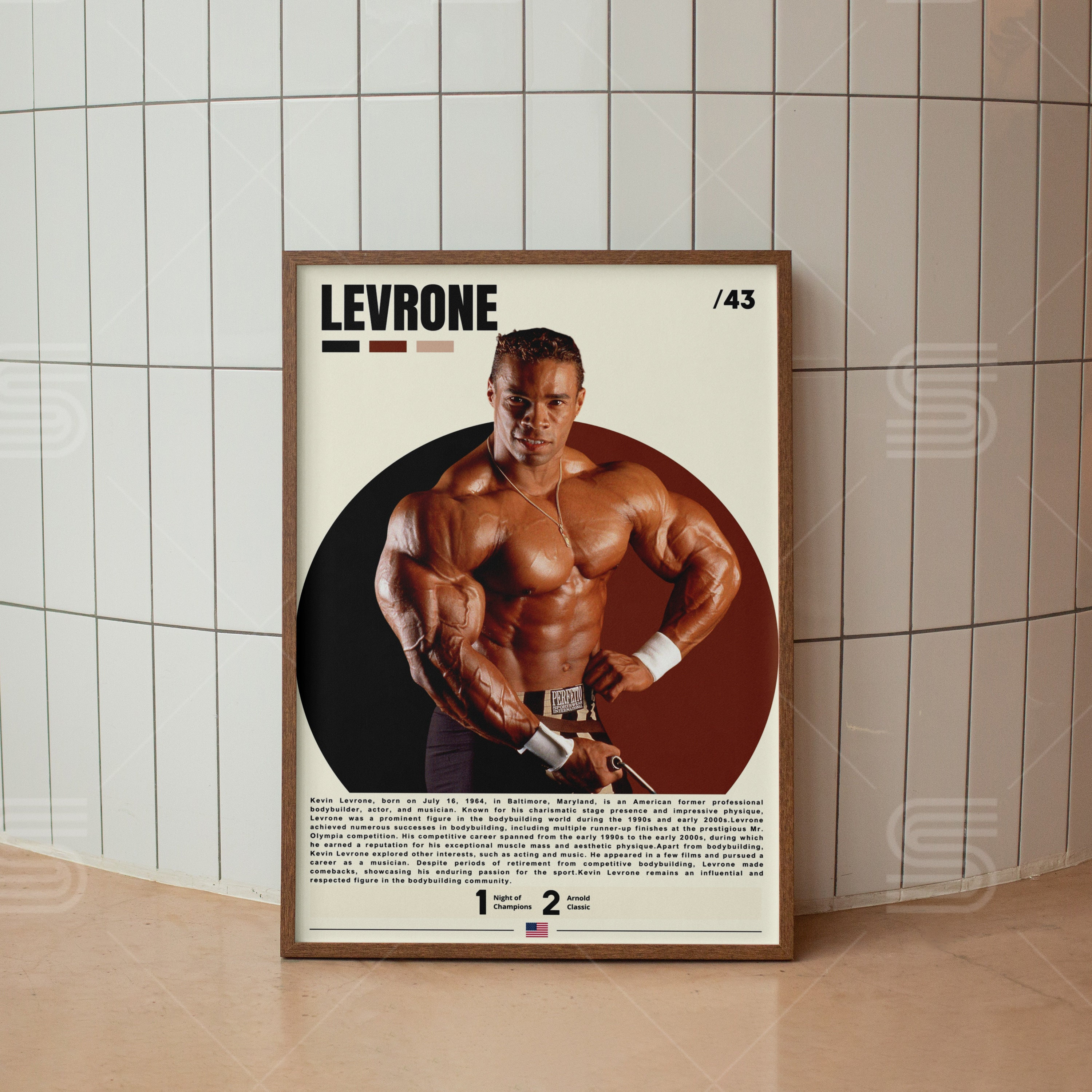 Kevin Levrone Poster, Bodybuilding Poster, Gym Wall Art, Sports Poster ...