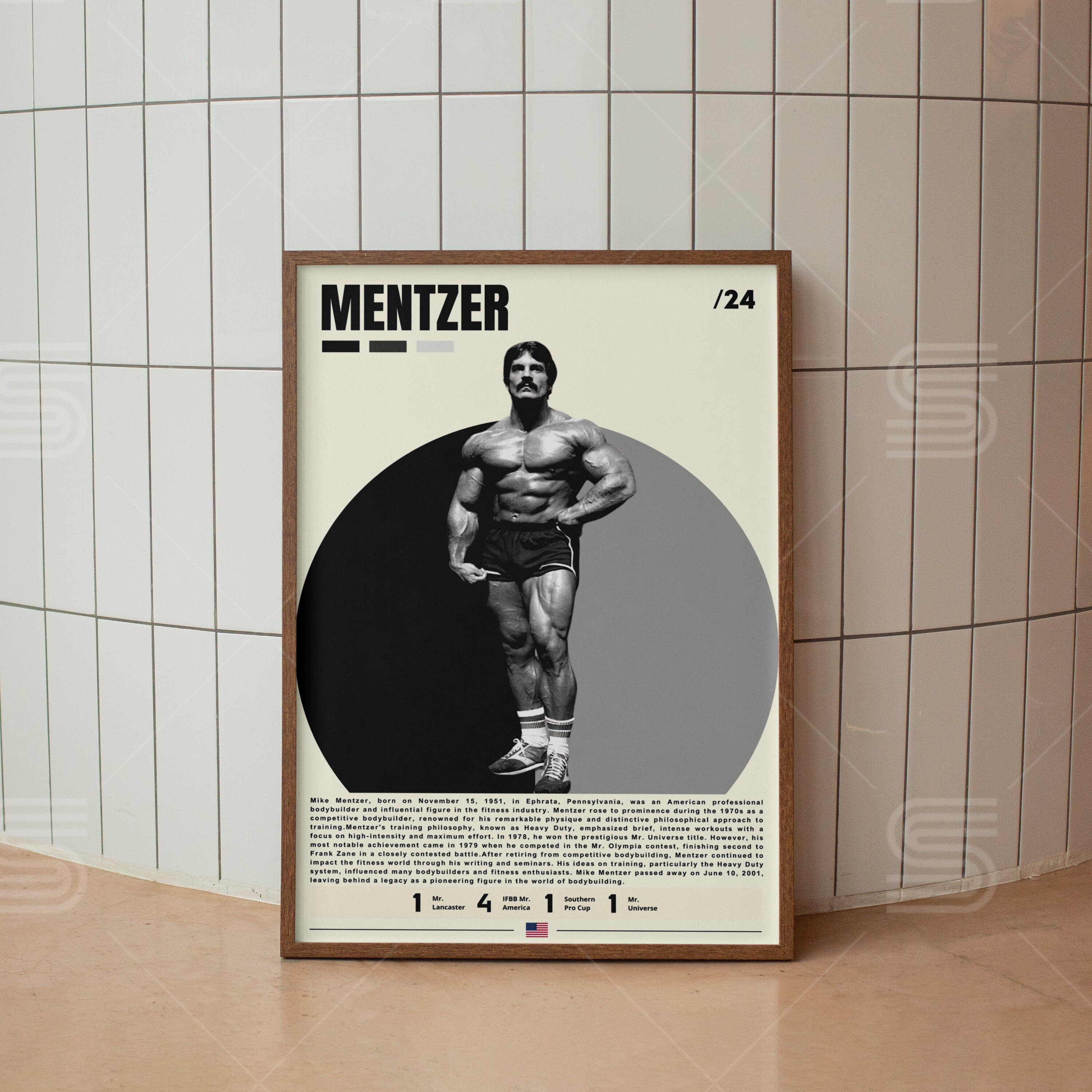 Mike Mentzer Poster, Bodybuilding Poster, Gym Wall Art, Sports Poster ...