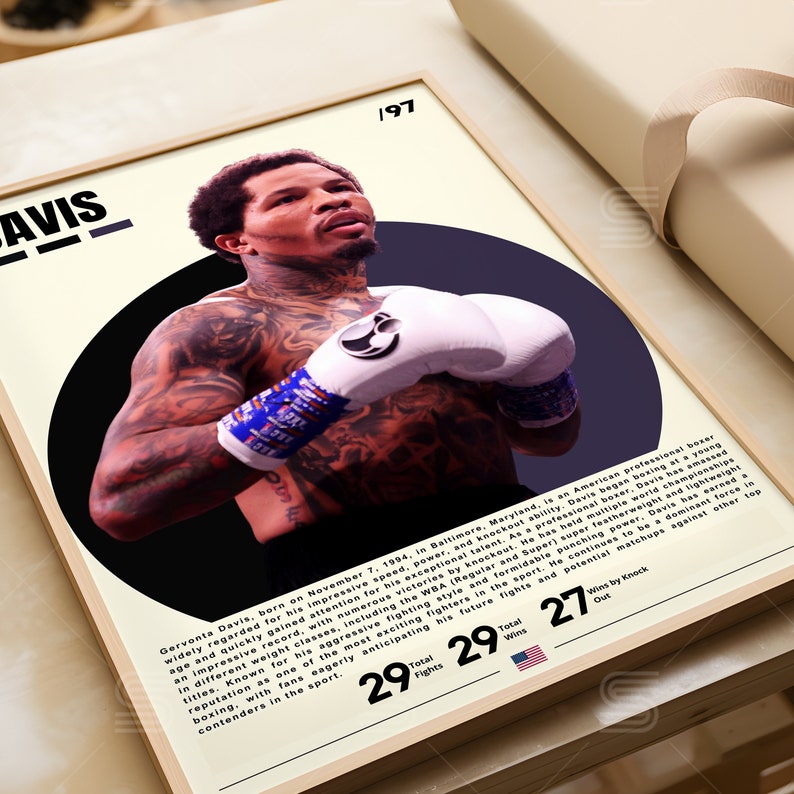 Gervonta Davis Poster, Boxing Poster, Gym Wall Art, Sports Poster, Gym ...