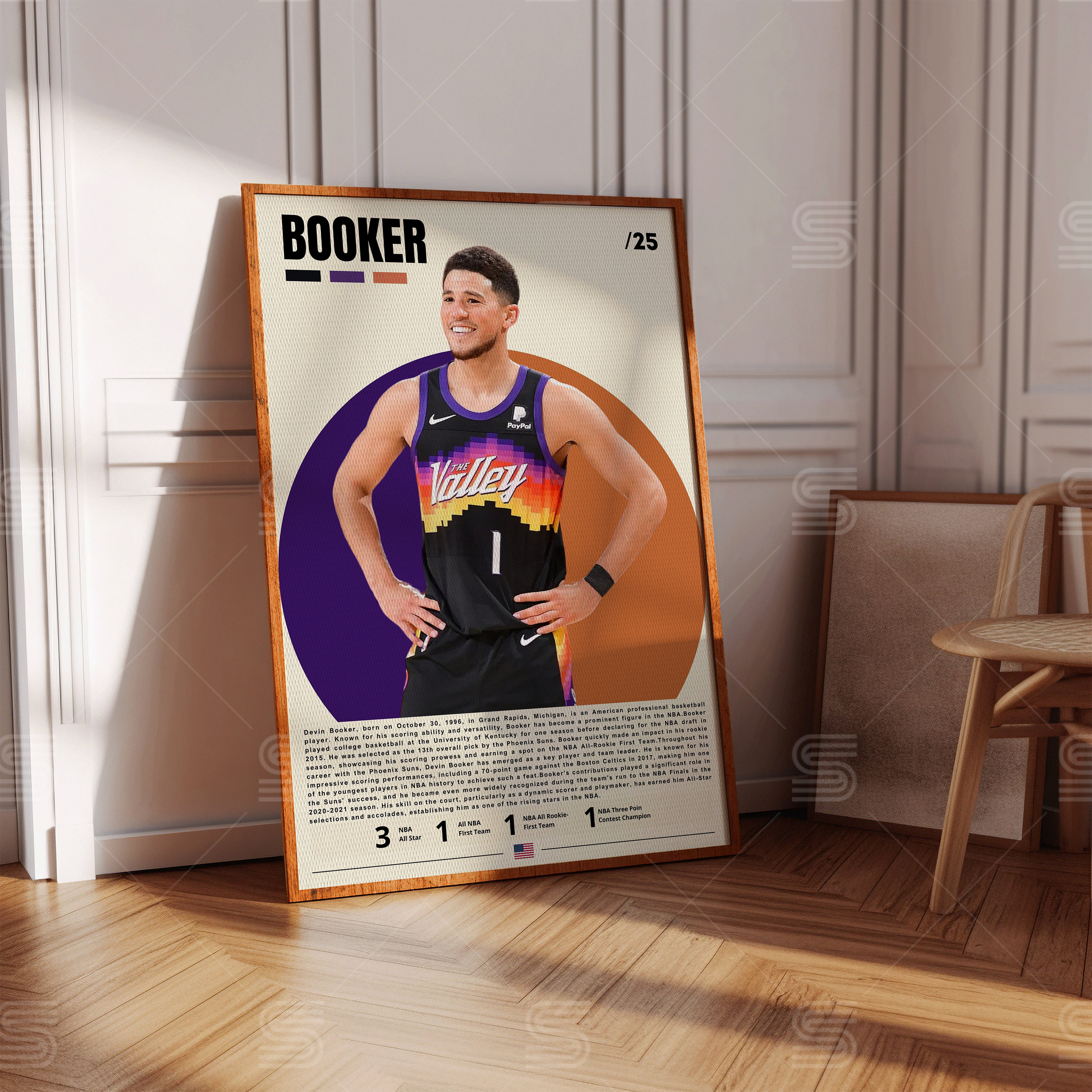 Devin Booker Poster, Basketball Player Poster, Phoenix Suns Posters ...