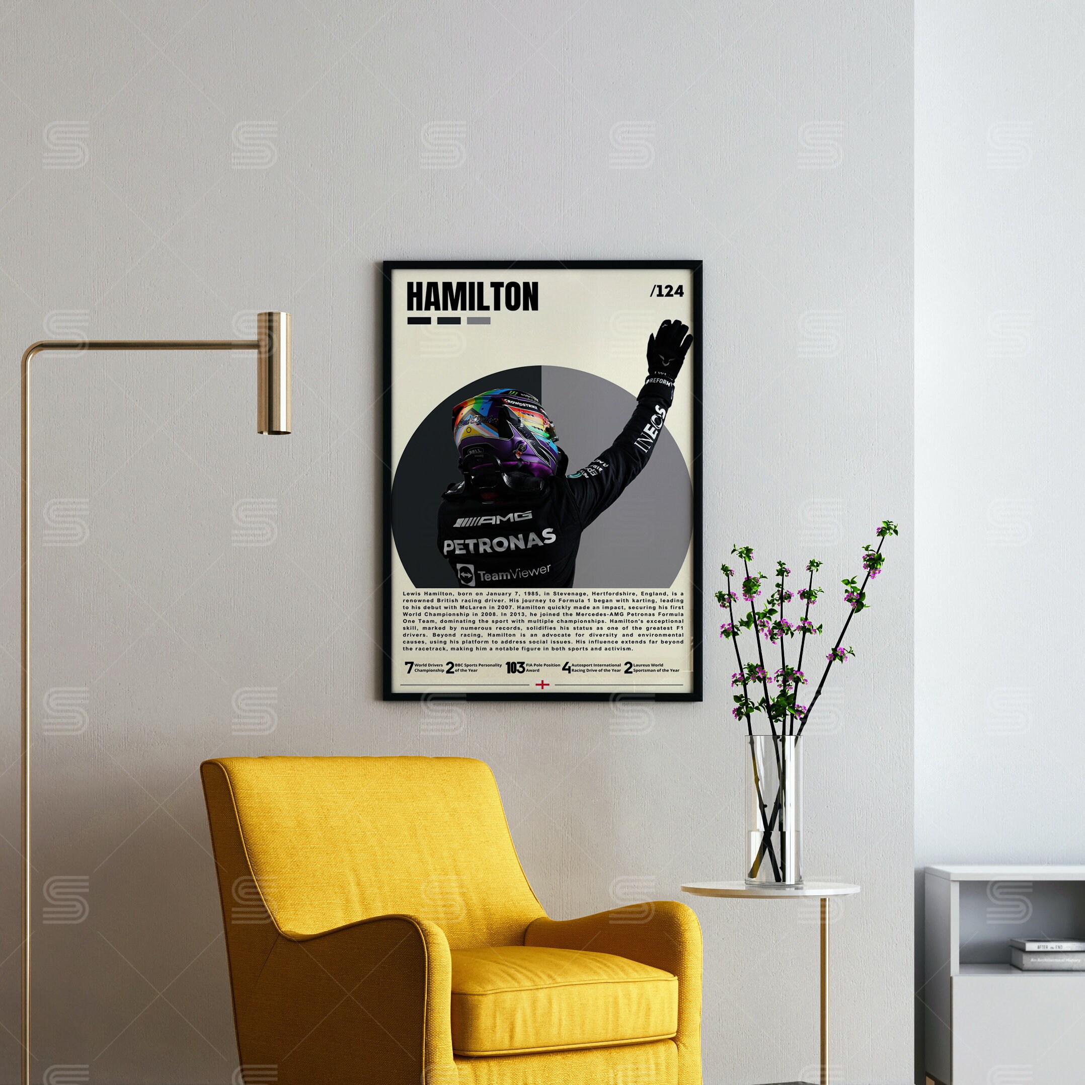 Lewis Hamilton Poster, Formula One Poster, F1 Racing Poster ...