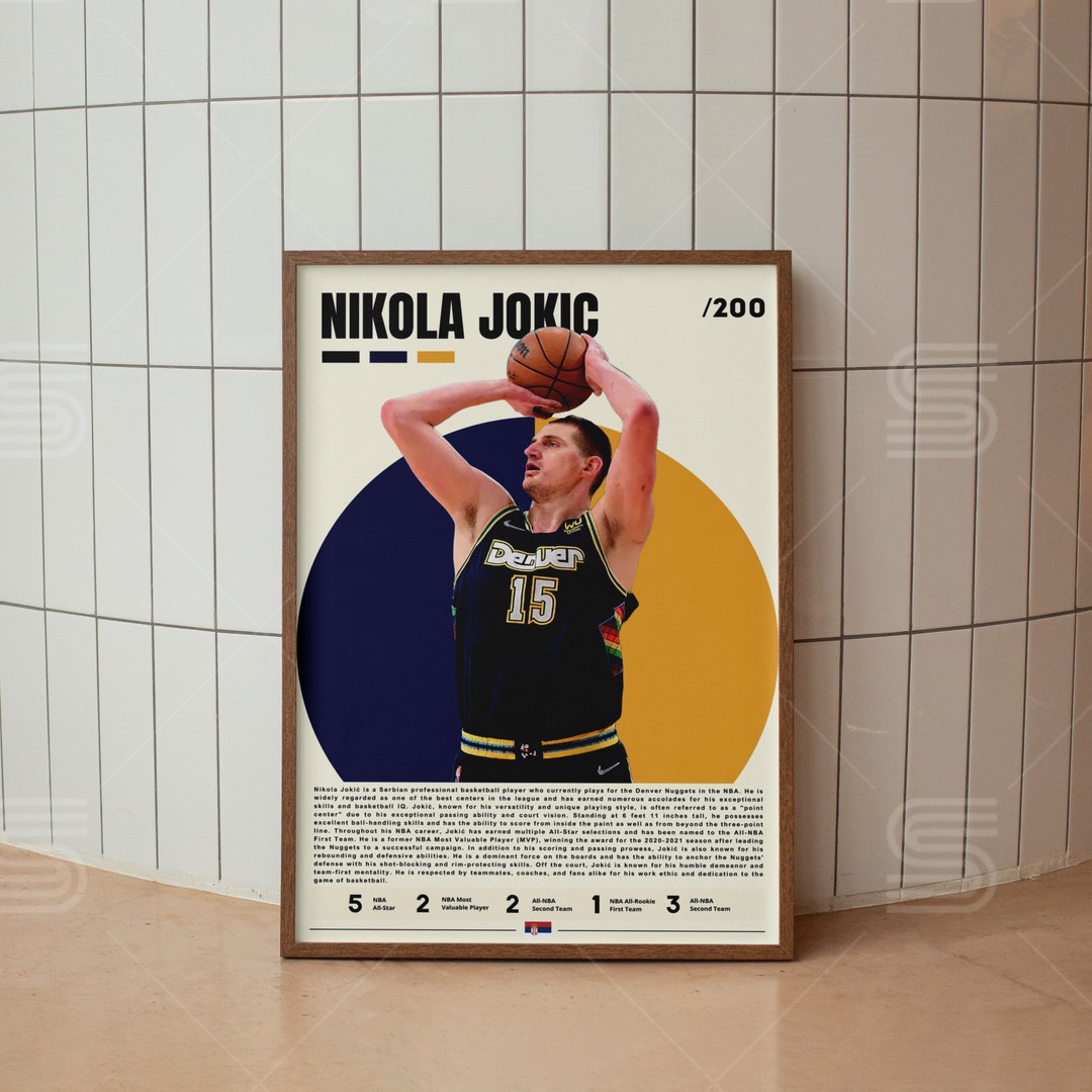 Nikola Jokic Poster, Basketball Legends Player Poster, NBA Posters ...