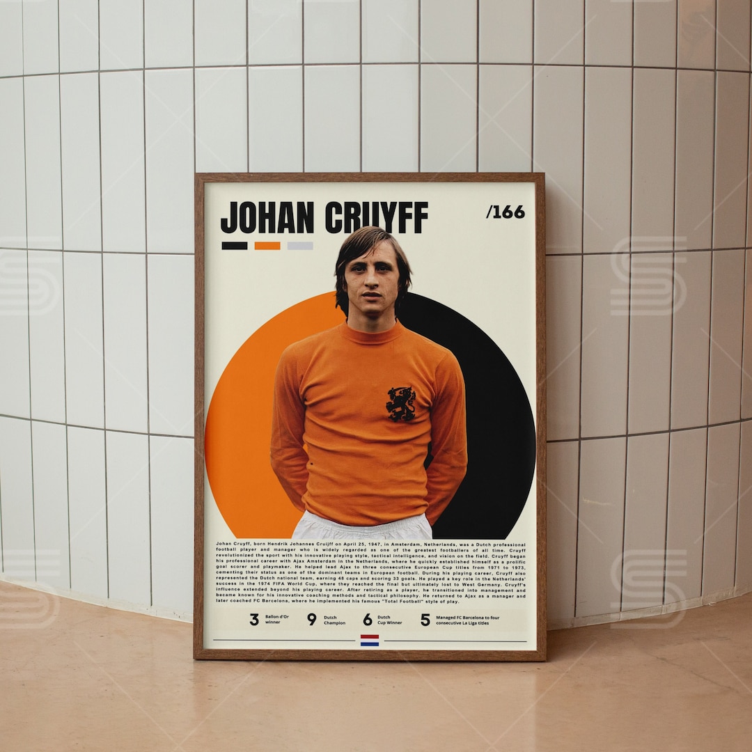 Johan Cruyff Poster, Football Player Poster, Soccer Gifts, Sports ...