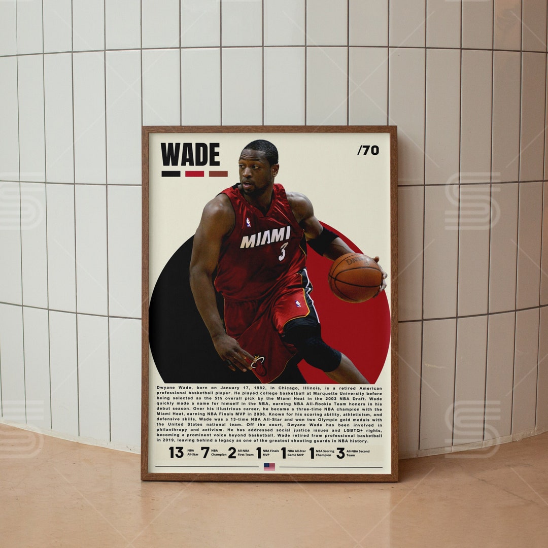 Dwyane Wade Poster, Basketball Player Poster, Miami Heat Posters ...