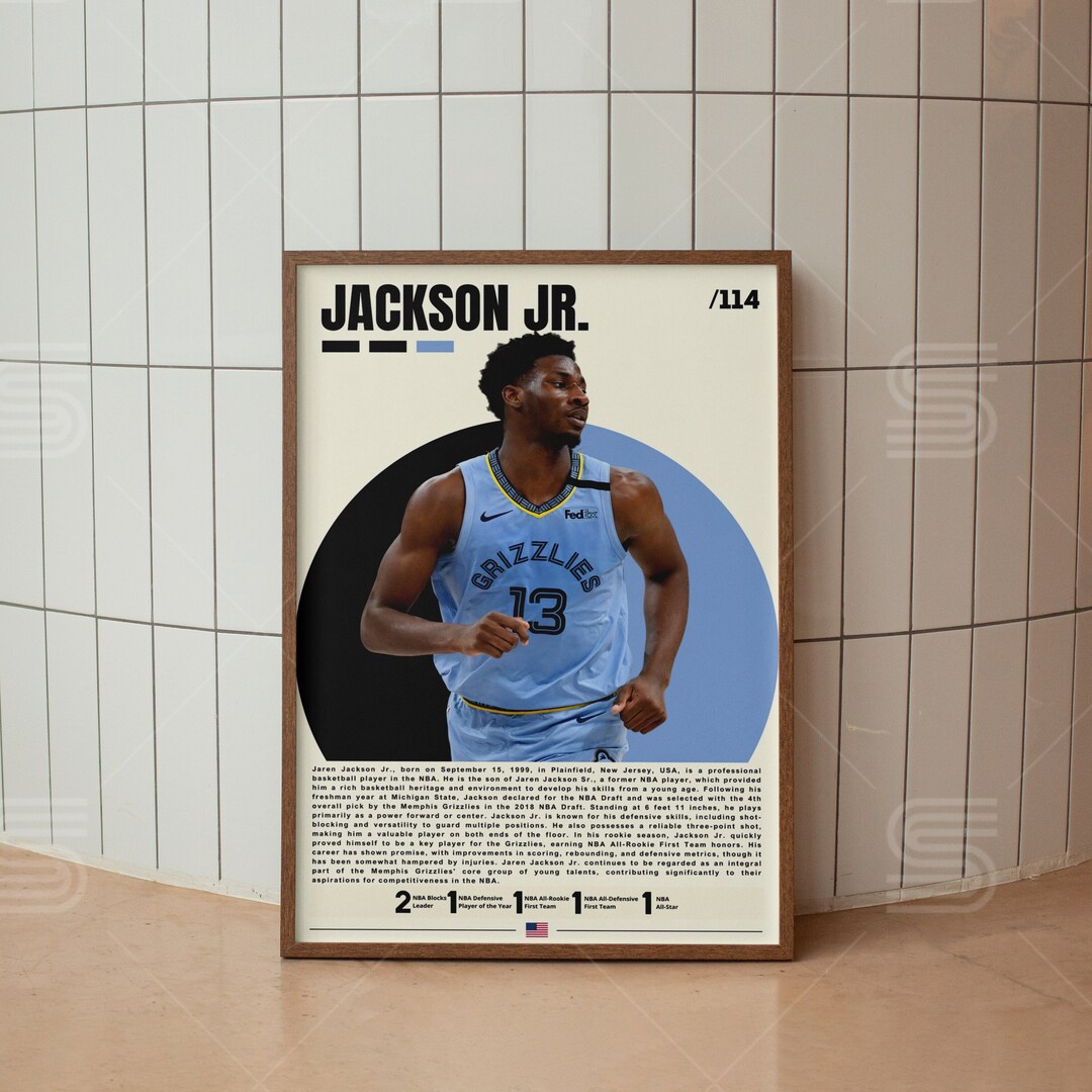 Jaren Jackson Jr Poster, Basketball Player Poster, NBA Posters, Sports ...