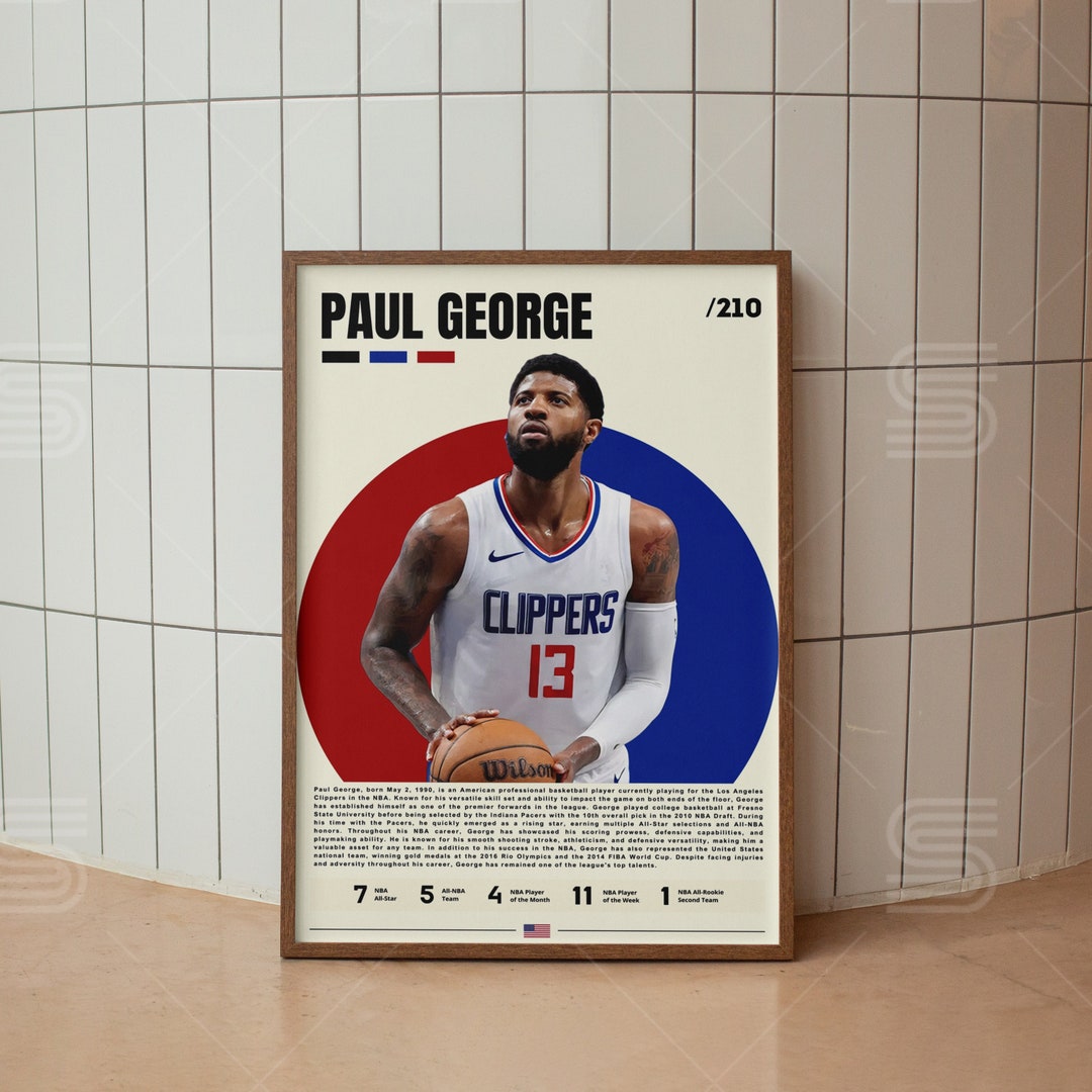 Paul George Poster, Basketball Player Poster, NBA Posters, Sports ...