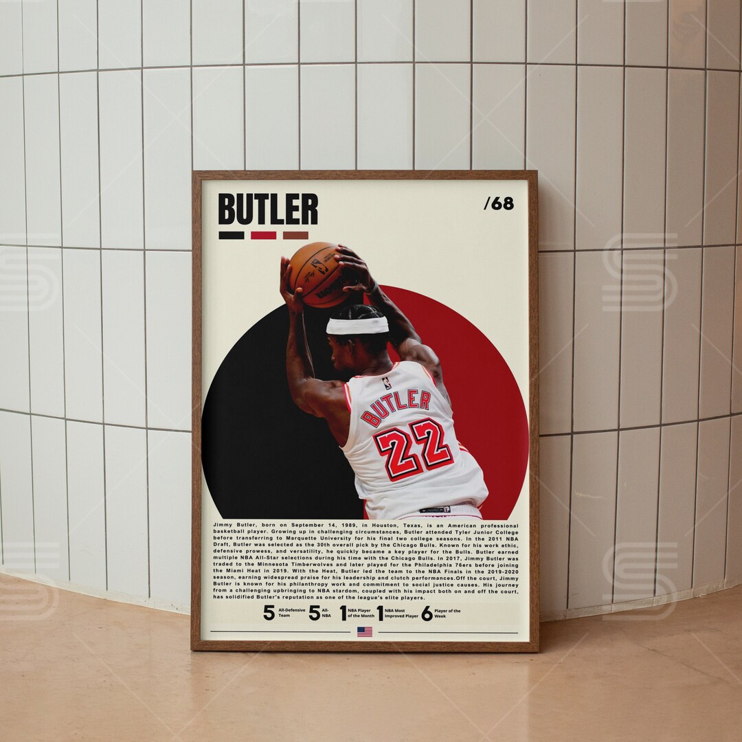 Jimmy Butler Poster, Basketball Player Poster, Miami Heat Posters ...