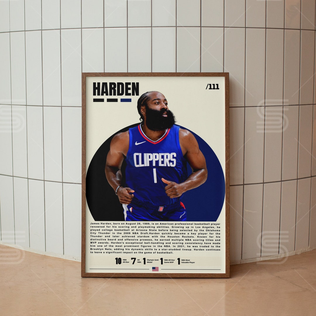 James Harden Poster, Basketball Player Poster, NBA Posters, Sports ...