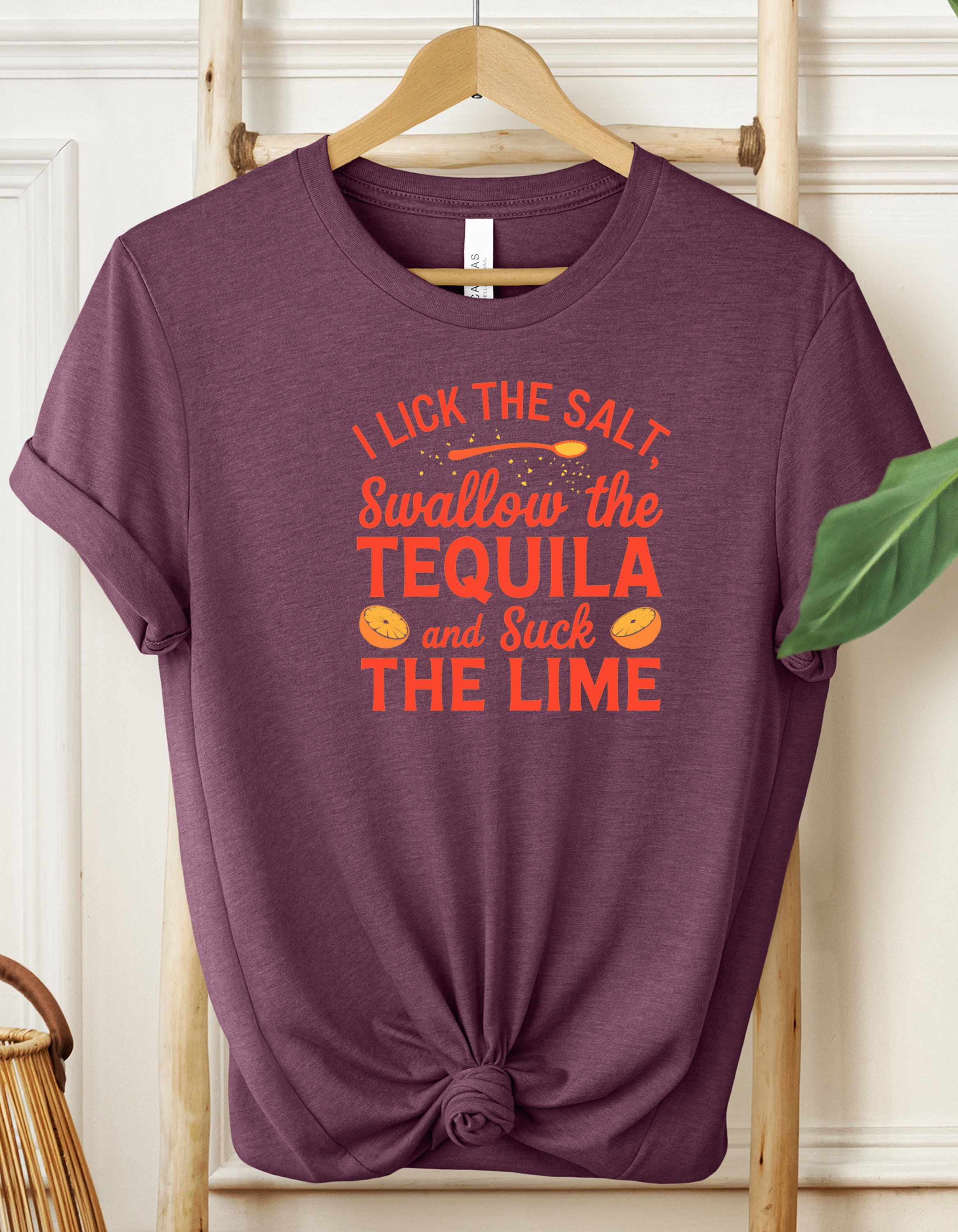 Tequila Drinking Shirt Salt Lime Tequila T-shirt Funny Drinking Tequila ...