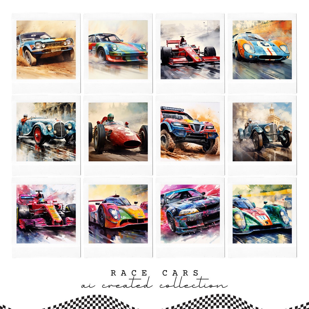 138 Race Cars Clipart Digital High Quality PNG Bundle - Etsy