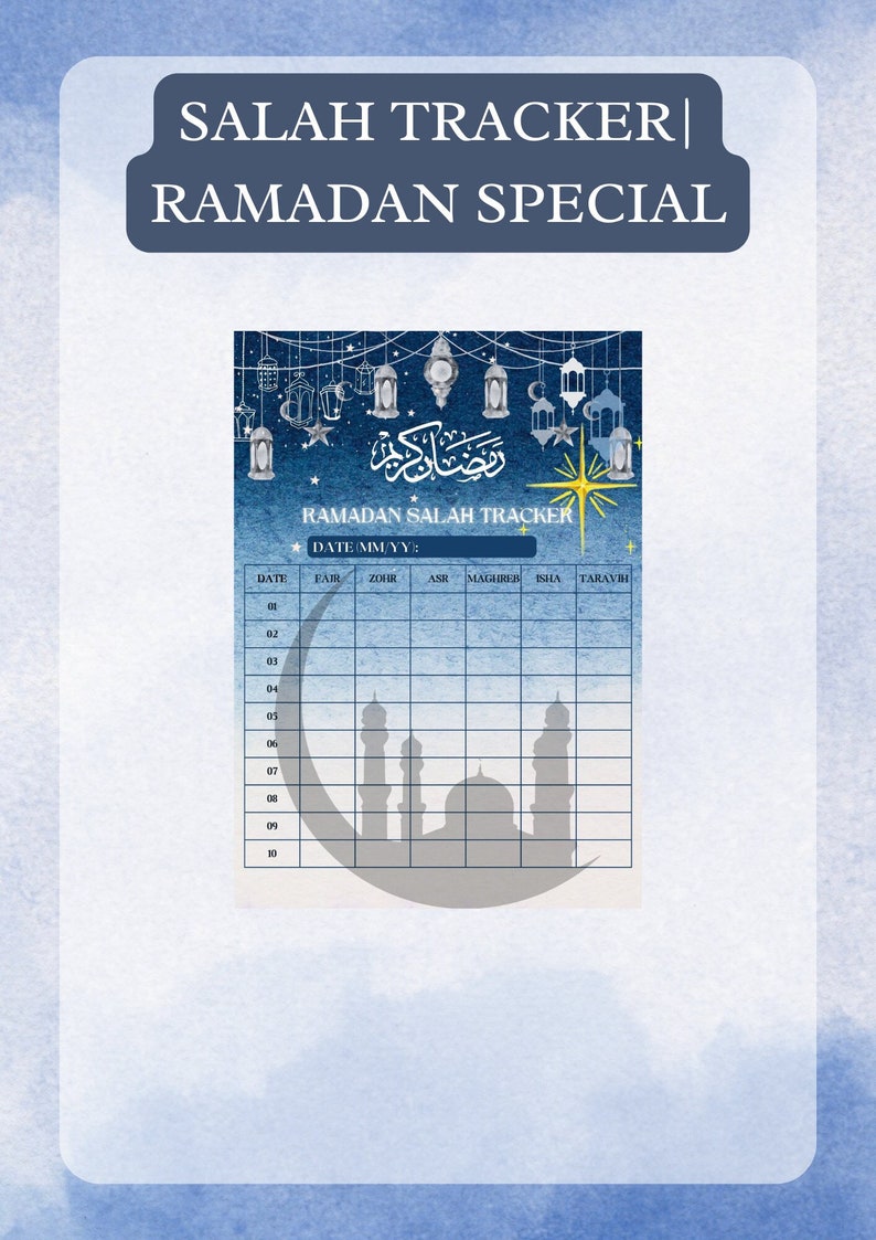 Islamic Salah Tracker Muslim Prayer Tracker Ramadan Edition 2024 A4 ...