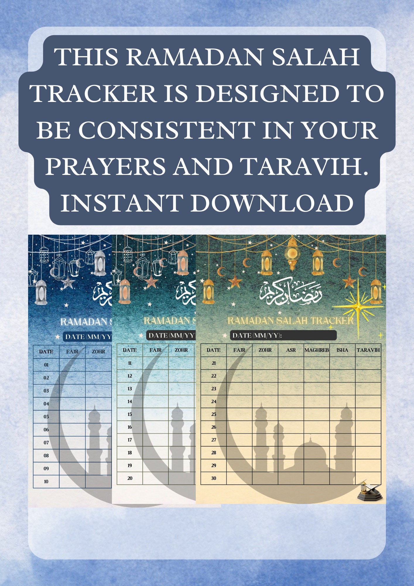 Islamic Salah Tracker Muslim Prayer Tracker Ramadan Edition 2024 A4 ...
