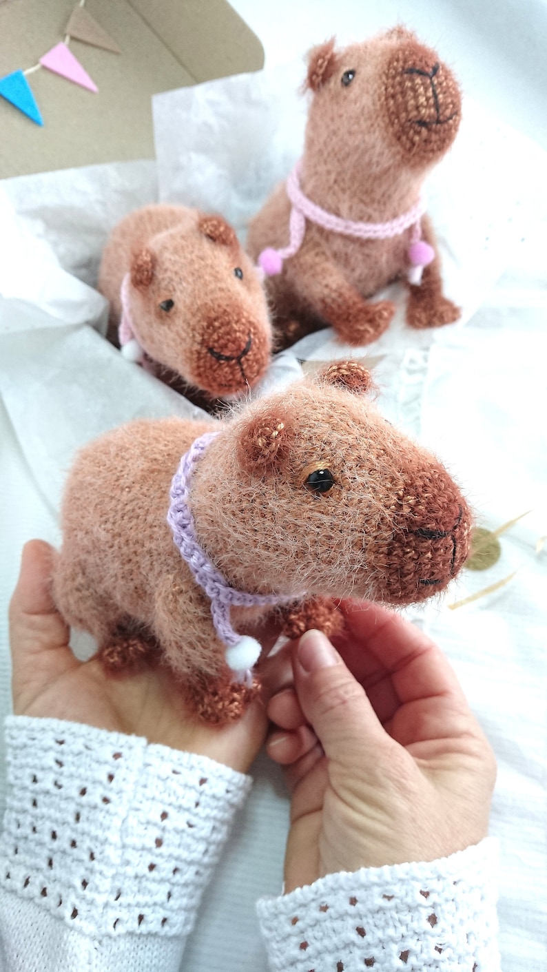 Crochet Capybara Toy: Handmade Amigurumi Animal Gift - Etsy