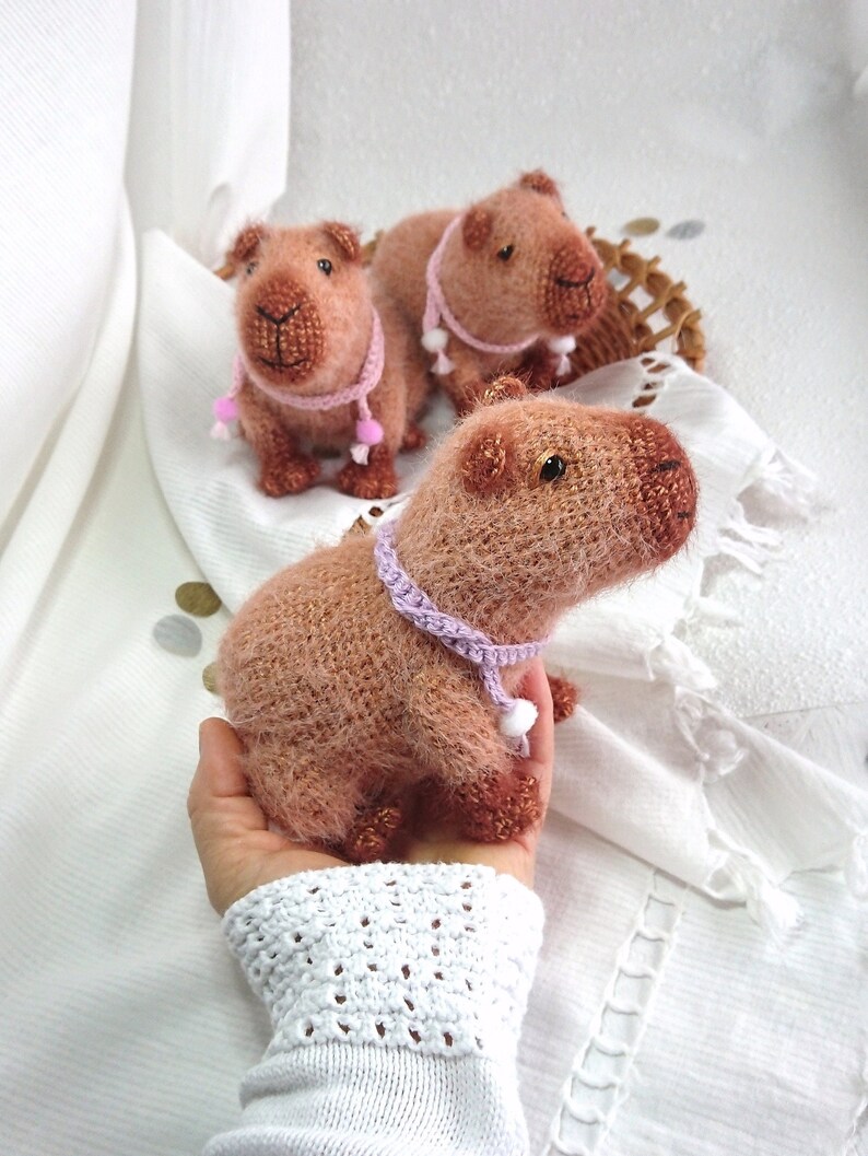 Crochet Capybara Toy: Handmade Amigurumi Animal Gift - Etsy