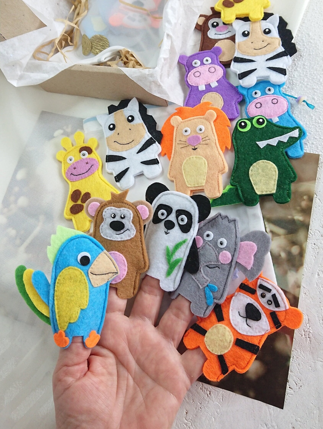 Safari Finger Puppets Set for Jungle Playtime - Fun & Educational Gift ...