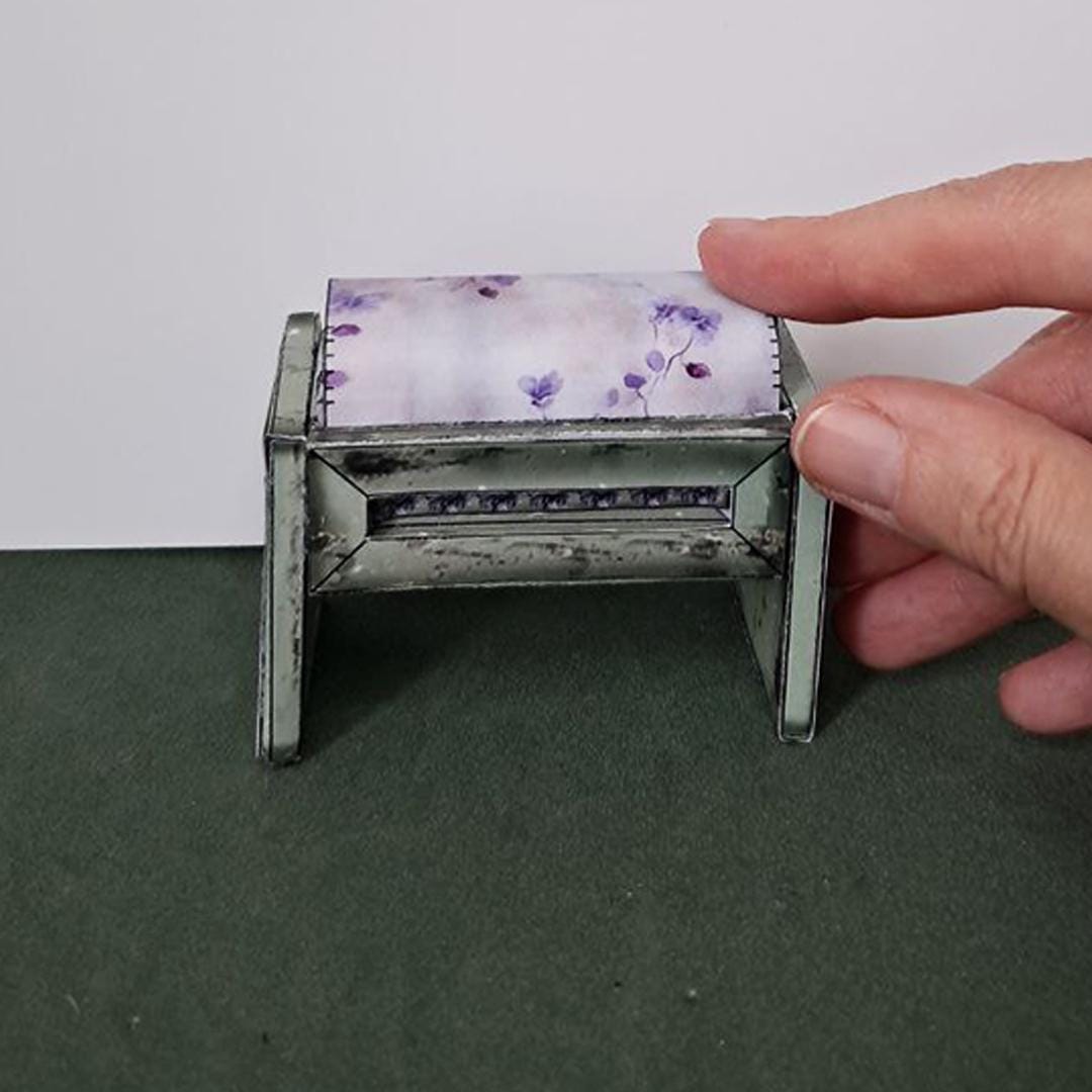 Miniature Bench Stool Template – DIY Paper Furniture for Dollhouse or ...