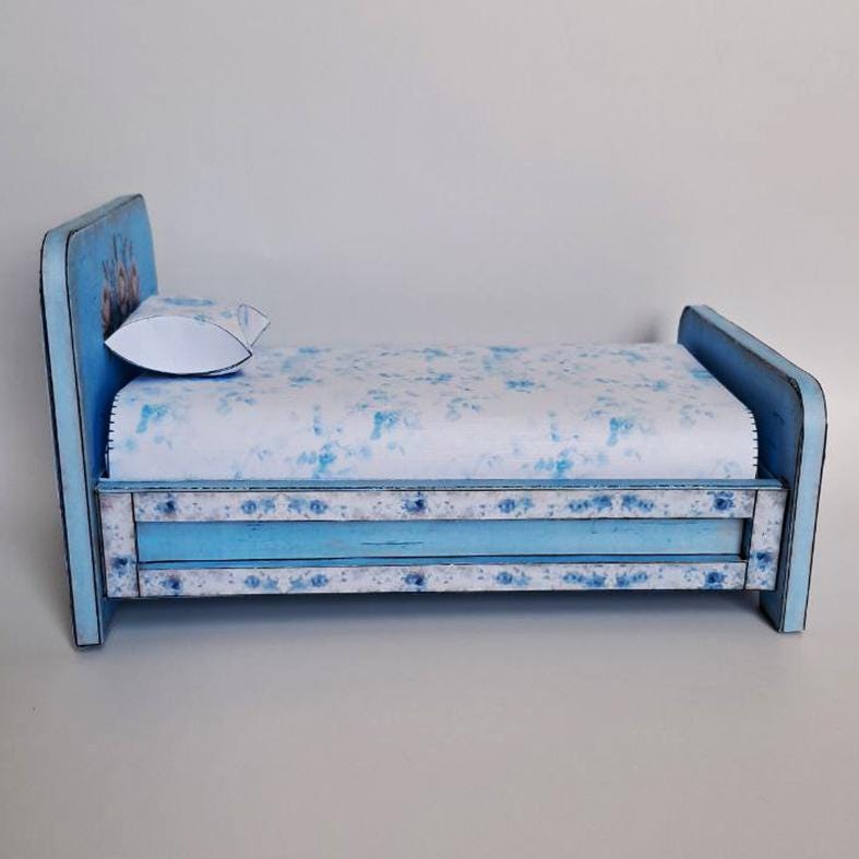 Printable Miniature Bed Template – DIY Paper Furniture for Dollhouses ...