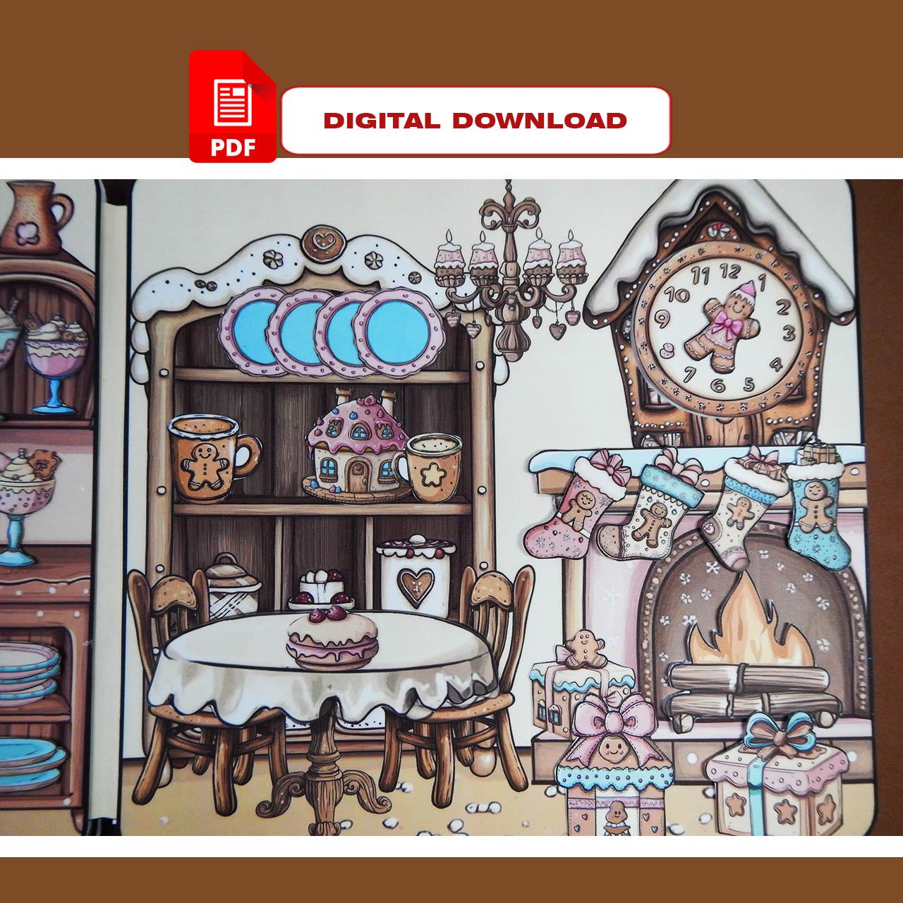 Gingerbread Paper Doll House: Printable Holiday Craft for Kids (digital ...