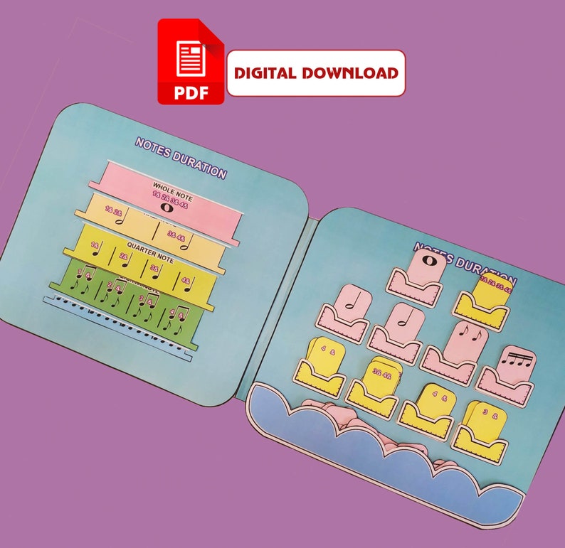 Music Theory. Duration of Notes and Rests. Educational Book DIY. PDF ...