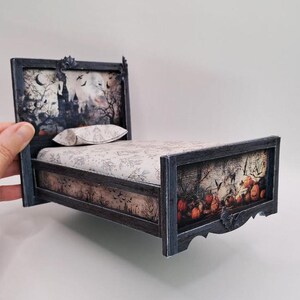 Halloween Paper Bed Template – DIY Miniature Furniture for Crafting ...