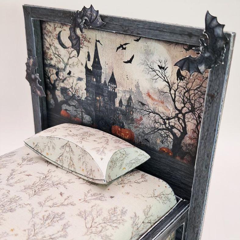 Halloween Paper Bed Template – DIY Miniature Furniture for Crafting ...