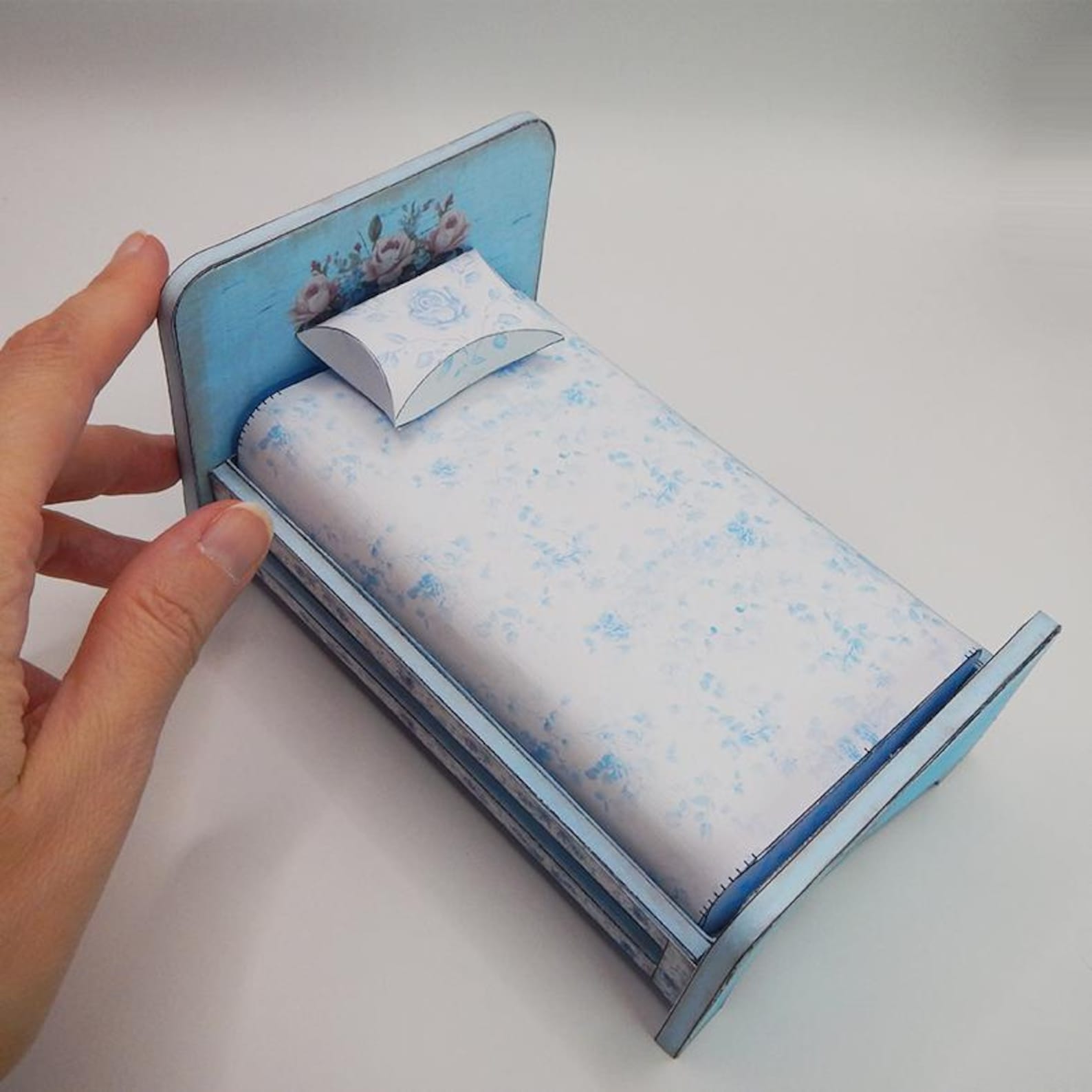 Printable Miniature Bed Template – DIY Paper Furniture for Dollhouses ...