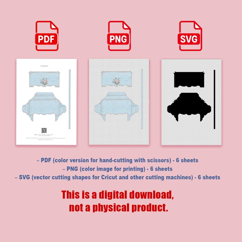 Printable Miniature Bed Template – DIY Paper Furniture for Dollhouses ...
