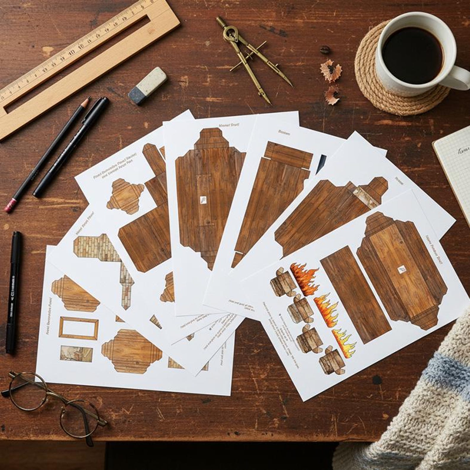 DIY Paper Fireplace – 3D Printable Templates for Crafting a Decorative ...