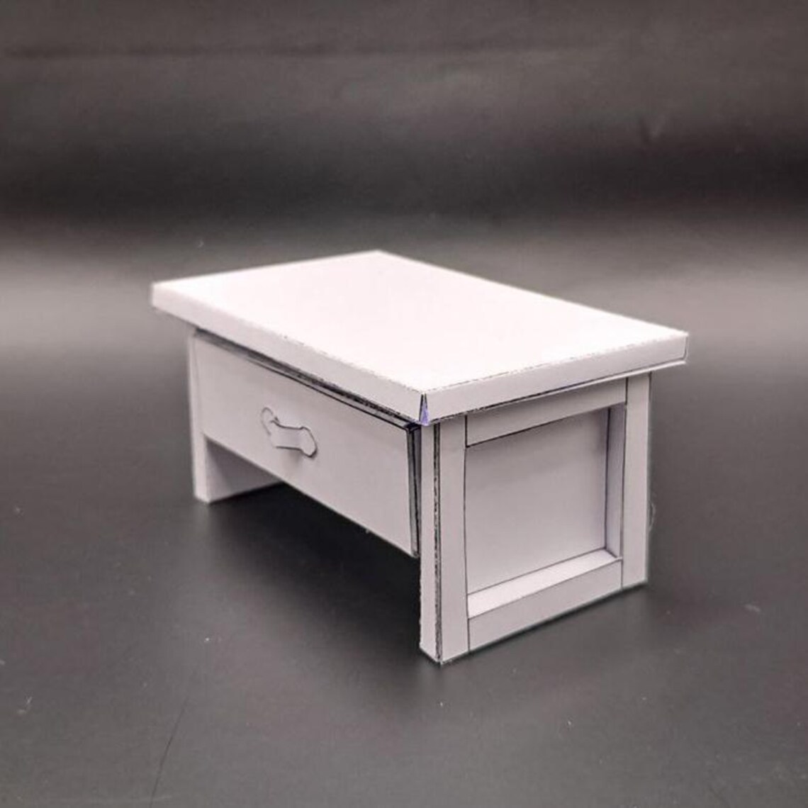 DIY Paper Coffee Table Template Printable 1:12 for Assembly Painting ...