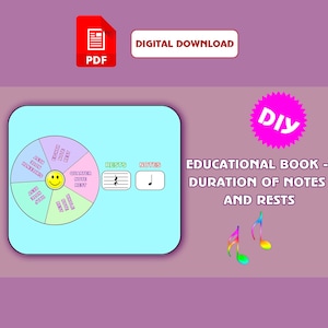 Music Theory. Duration of Notes and Rests. Educational Book DIY. PDF ...