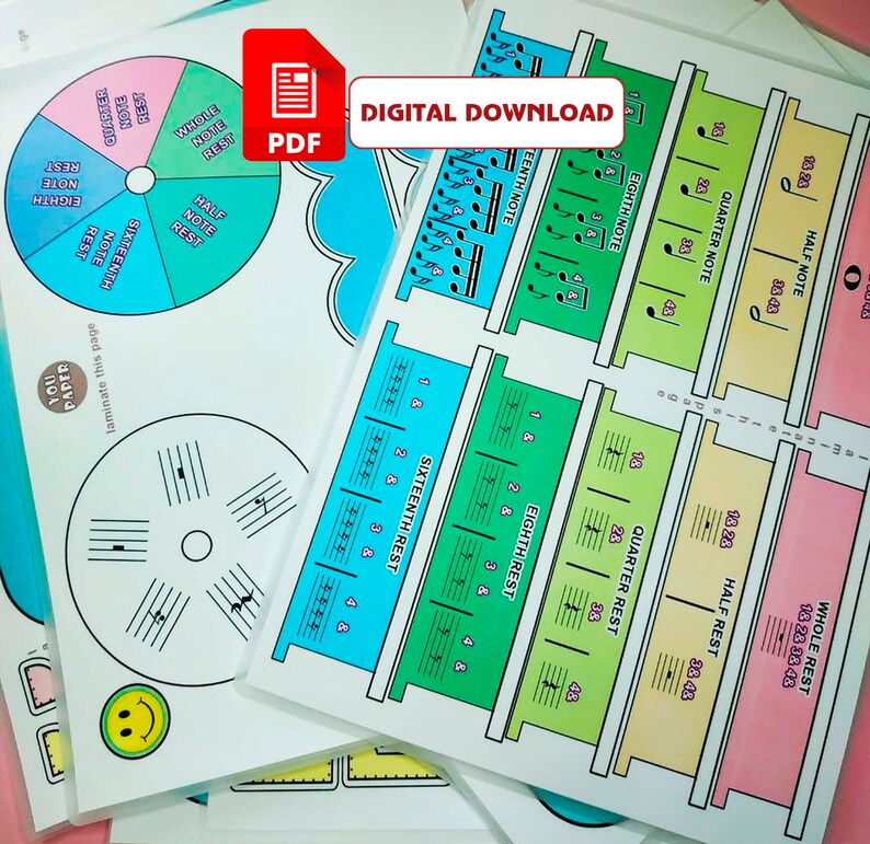 Music Theory. Duration of Notes and Rests. Educational Book DIY. PDF ...
