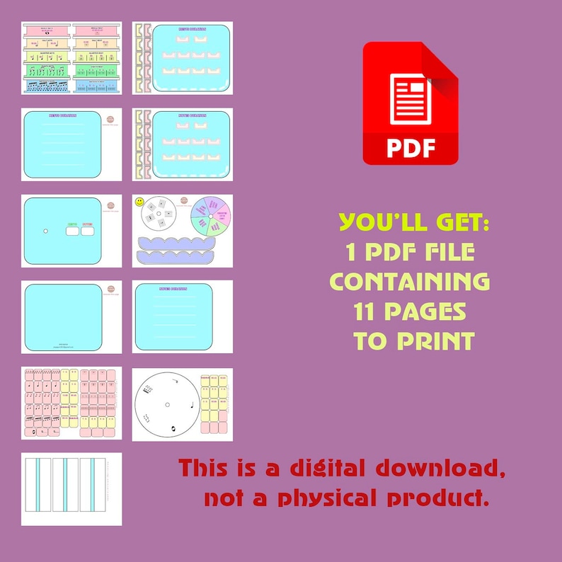 Music Theory. Duration of Notes and Rests. Educational Book DIY. PDF ...