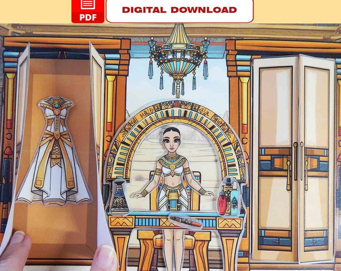 Egyptian Cat Paper Craft Printable Ancient Egypt Finger God Bastet ...