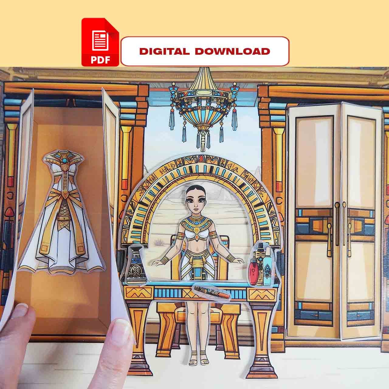 Princess of Egypt. Paper Doll Dress Up. Paper Dresses and Accessories ...