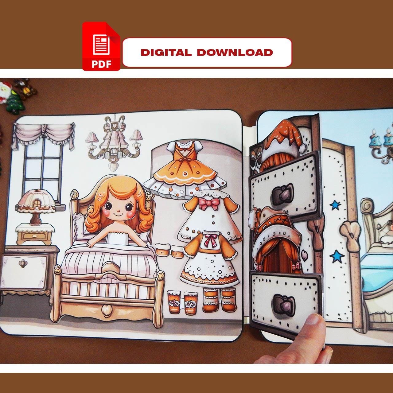 Gingerbread Paper Doll House: Printable Holiday Craft for Kids (digital ...