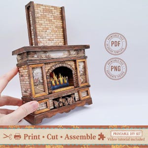 DIY Paper Fireplace – 3D Printable Templates for Crafting a Decorative ...