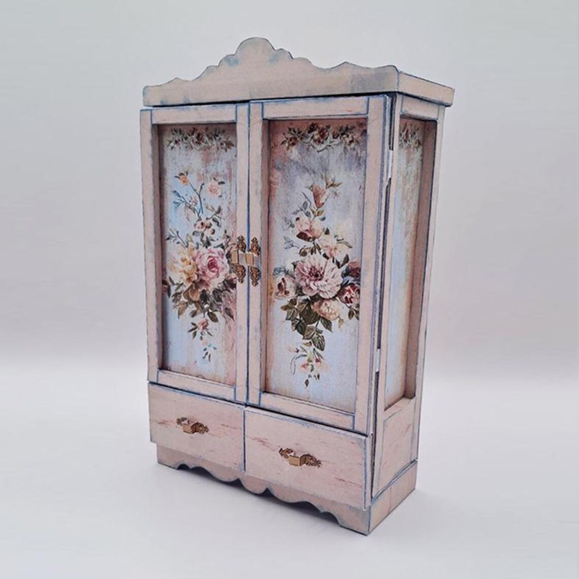 DIY 3D Wardrobe Template, Dollhouse Closet, Papercraft Furniture ...