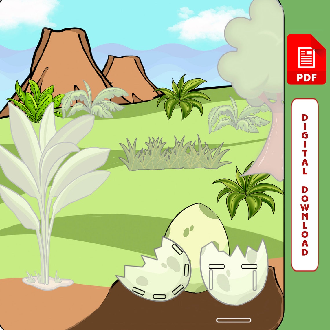 Printable DIY. Paper Dinosaurs. Dinosaurs Game Book. Quiet Book. DIY ...