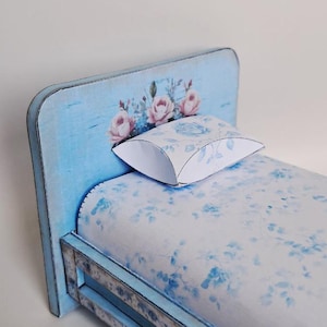 Printable Miniature Bed Template – DIY Paper Furniture for Dollhouses ...